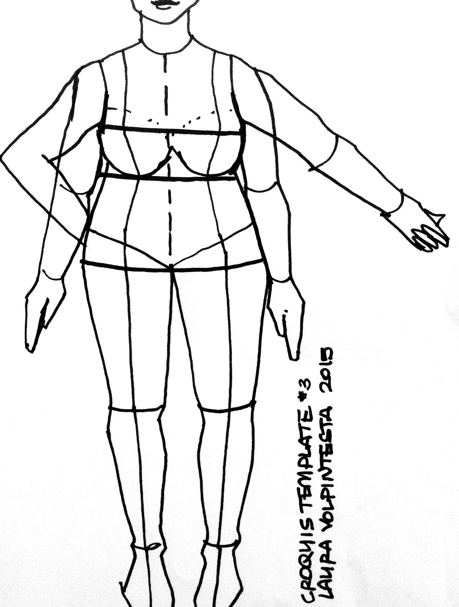 Traceable fashion croquis templates for flats and design | Fashion ...