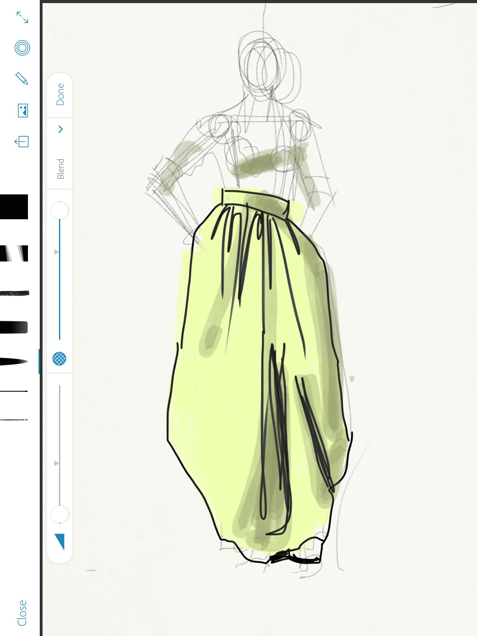 Ipad Fashion Illustration Process on Ipad with Adobe Apps