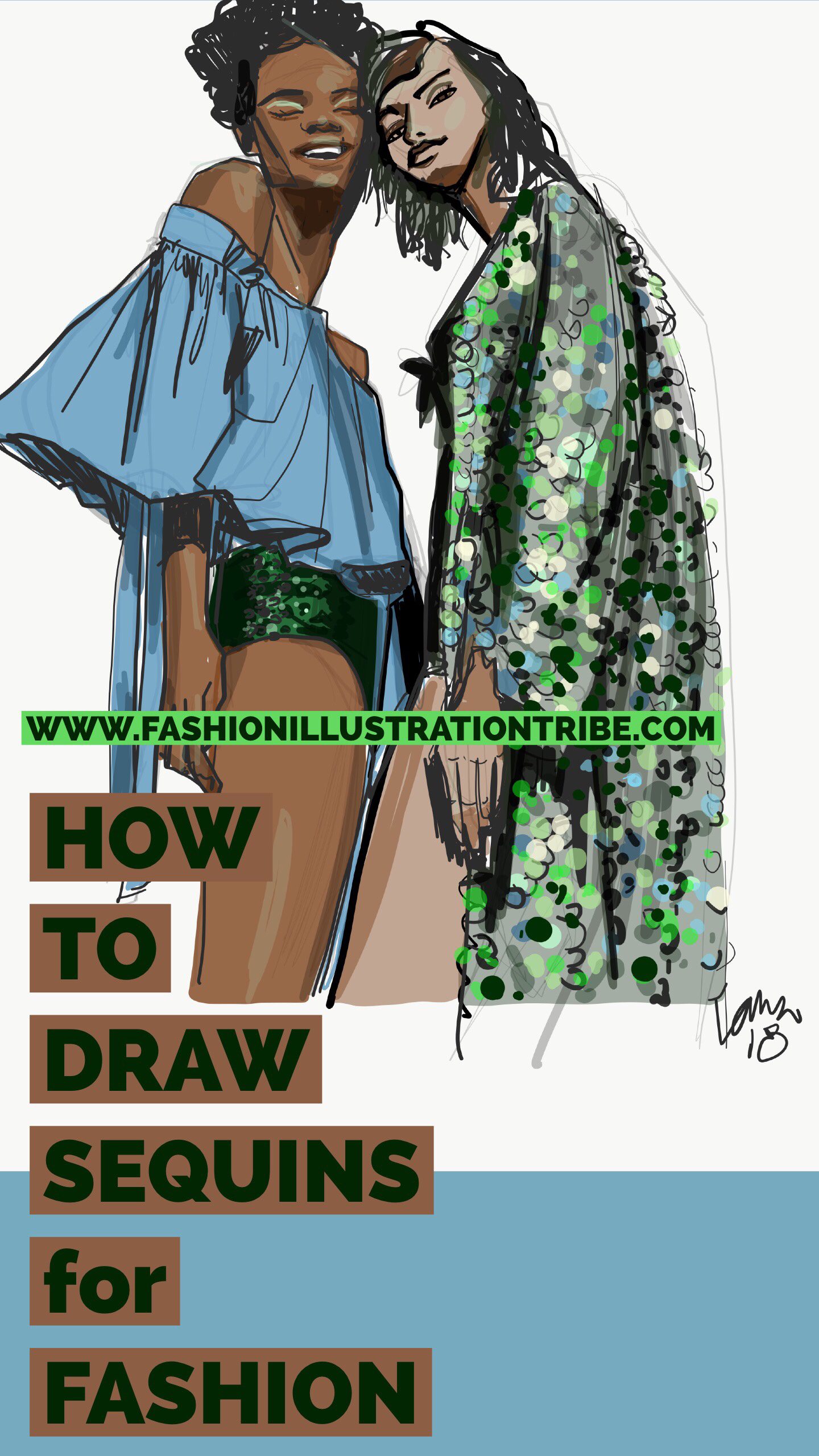 How to draw Sequins | LAURA VOLPINTESTA