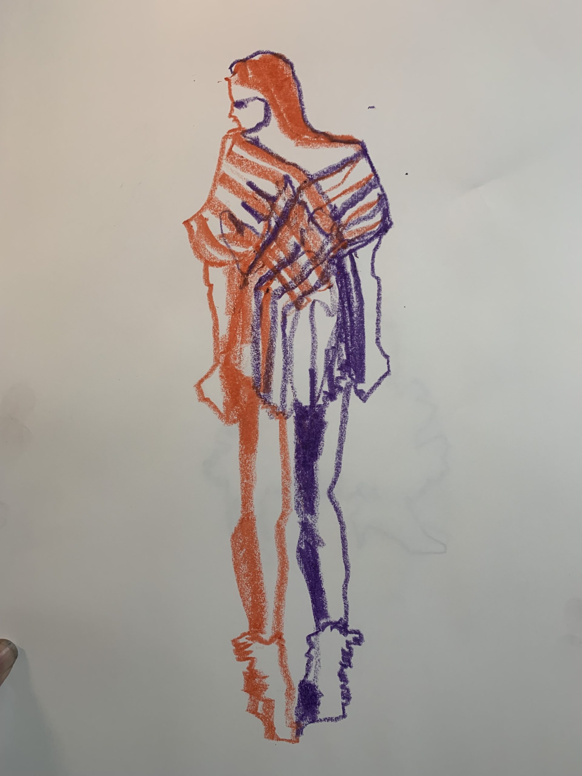 Drawing with Two Hands: A Fashion Model Drawing Exercises