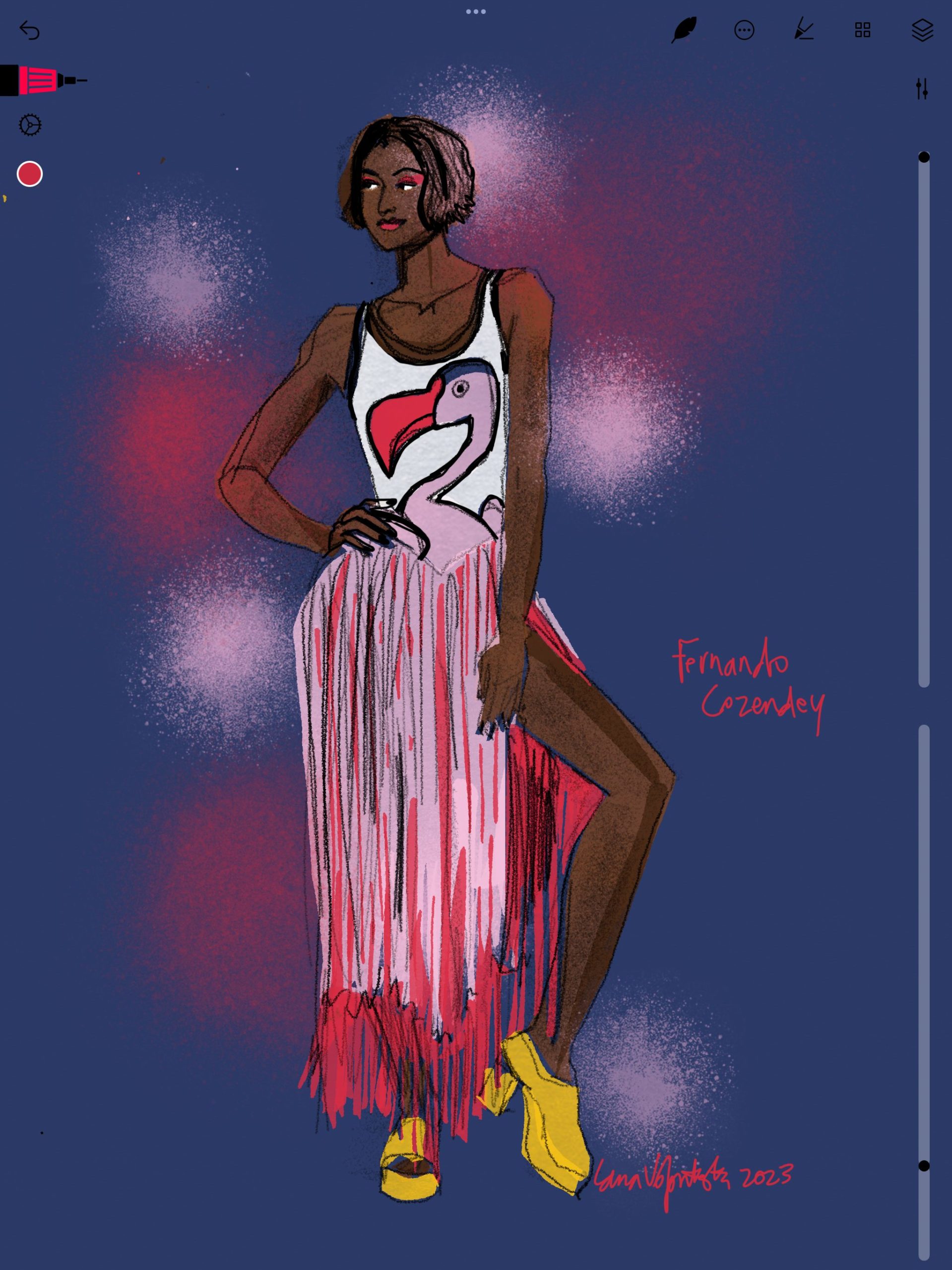 Drawing Fringe for Fashion Illustration